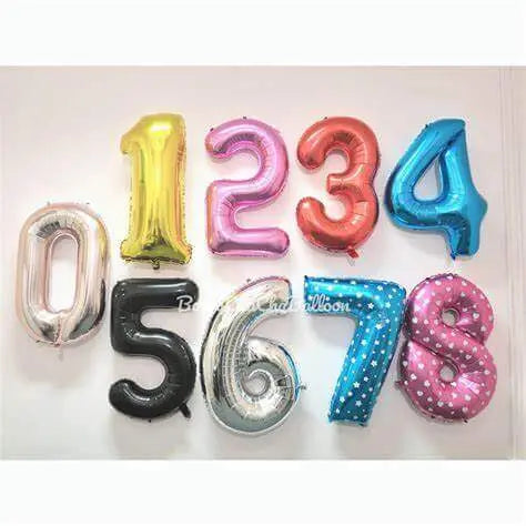 Number balloons are mylar balloons shaped like numbers | Party Expo